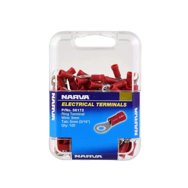 Ring Terminal - Red 5.00mm - Pack size 100 - 56172