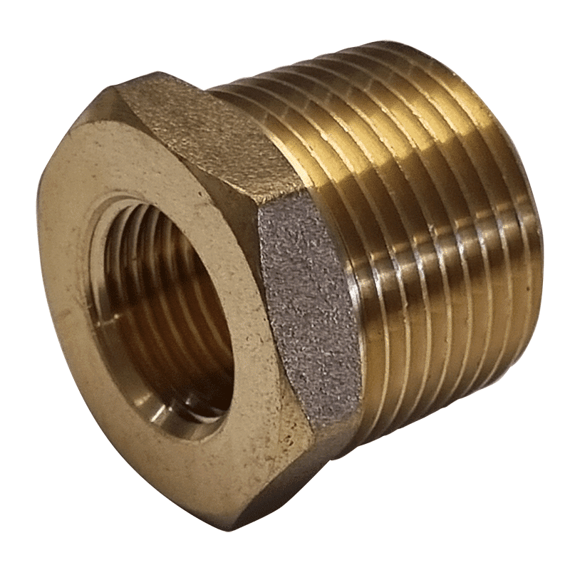 1 BSP Male X 1/2 BSP Female - Reducer Bush - Brass Standard Fitting ...
